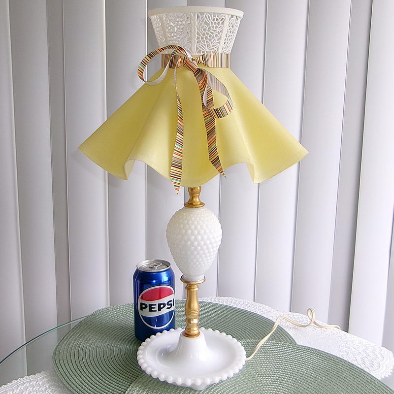 Hobnail Lamps Milk Glass - Etsy