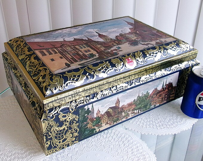 Vintage German Cookie Gingerbread Biscuit Tin, Large 17” - Etsy
