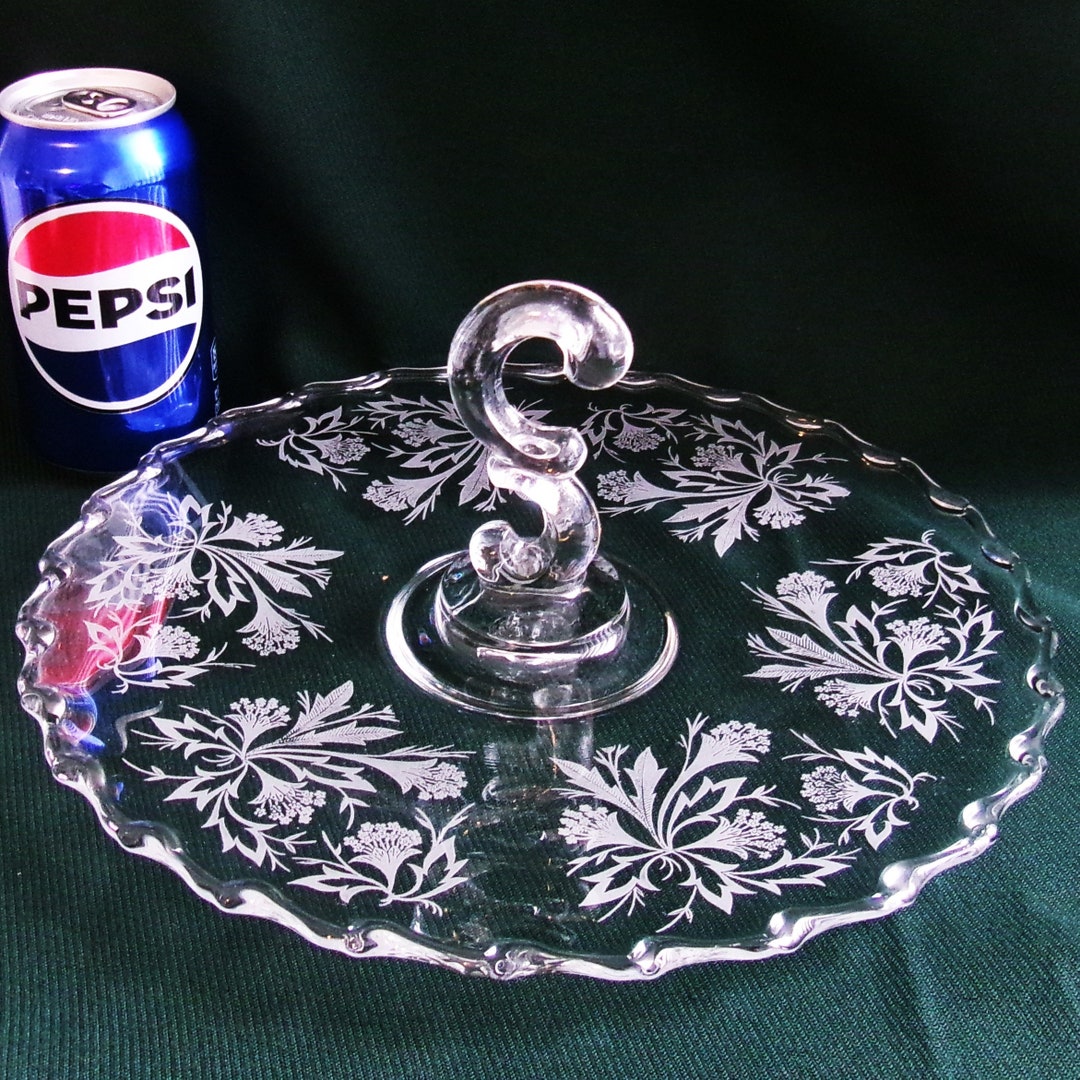 Fostoria Center Handle Platter, Heather Pattern - Etsy