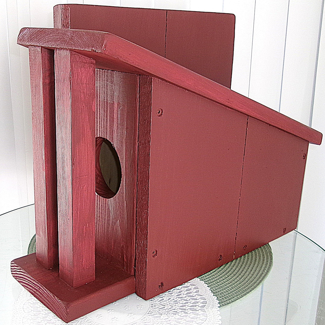 Large Rustic Squirrel House, Squirrel Nesting Box With Predator Guard ...