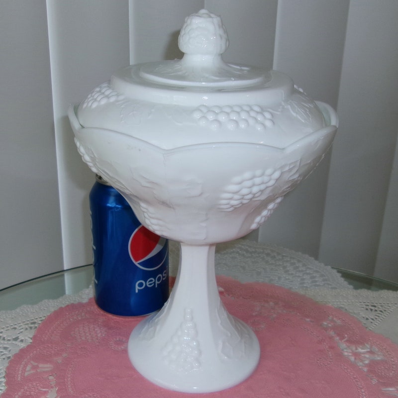 Milk Glass Compote - Etsy
