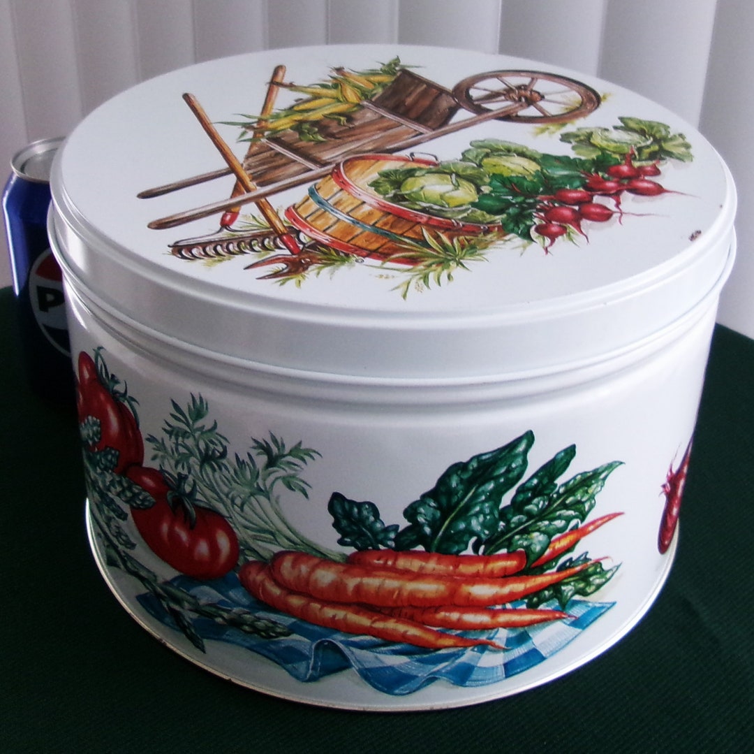 Vintage Tom Sturgis Pretzel Tin, Vegetable Farm Theme - Etsy