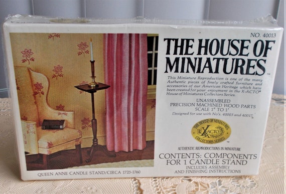 Vintage X-acto House of Miniatures Queen Anne Candle Stand - Etsy