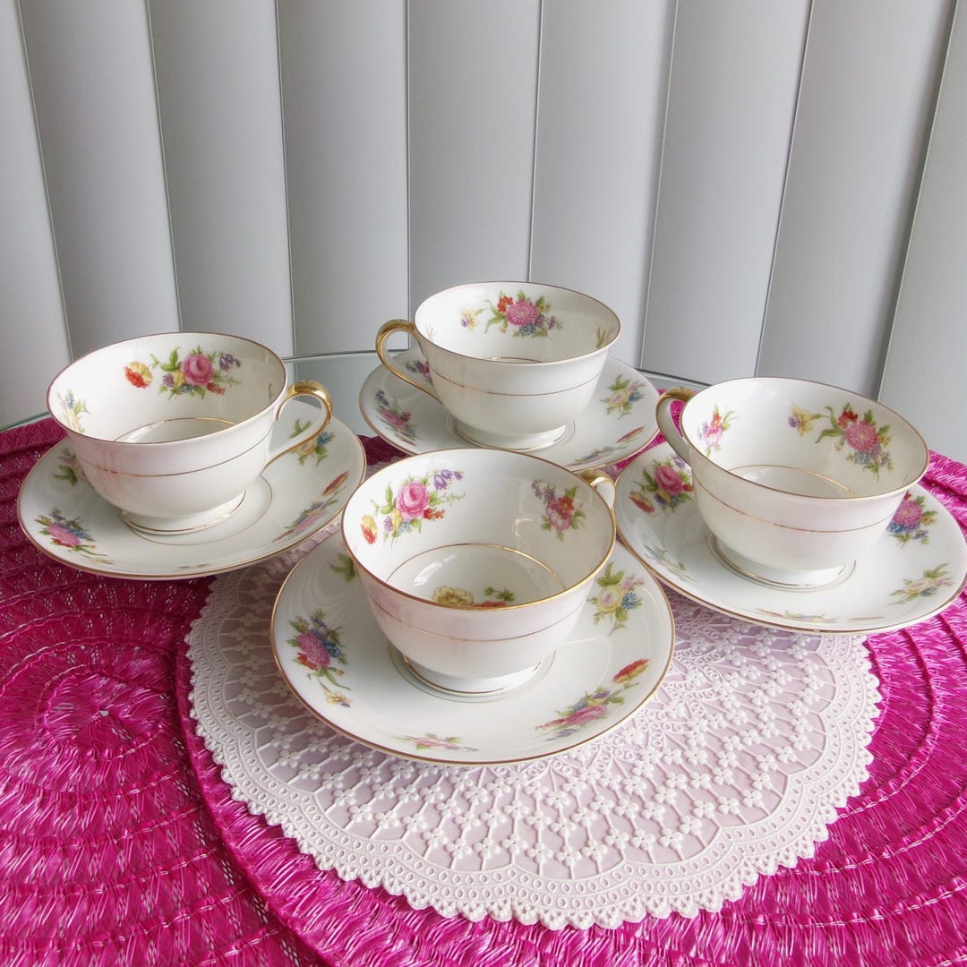 Noritake Phyllis Cup & Saucer Set, 8 Pc - Etsy