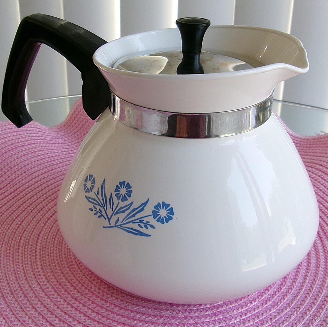 Vintage Corning Ware Teapot, Blue Cornflower - Etsy