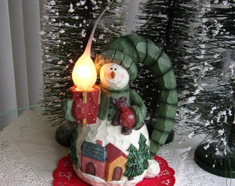 Snowman Table Lamp - Etsy