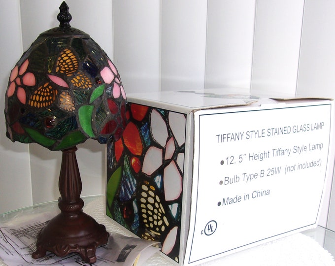 Thomas Pacconi Tiffany Style Stained Glass Lamp 12.5" - Etsy