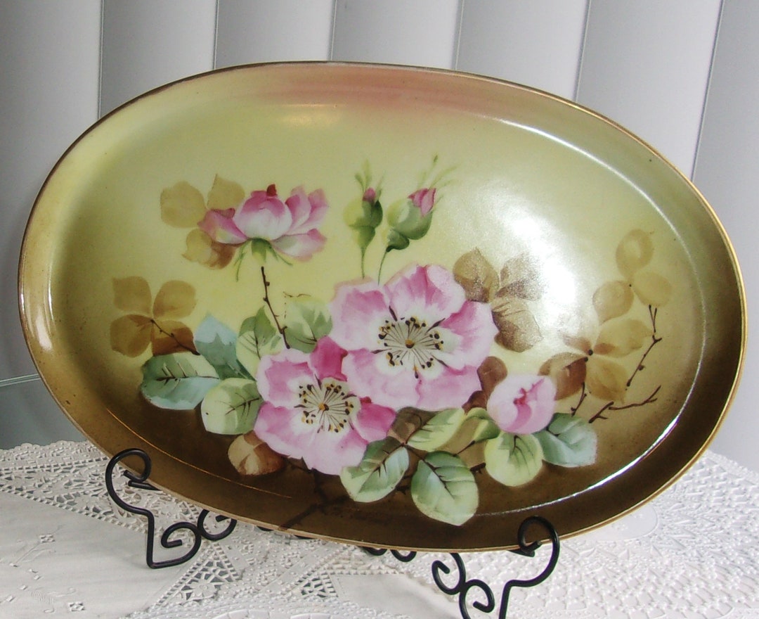 Oval Porcelain Platter, Tray, Vienna Austria, Hand Painted - Etsy
