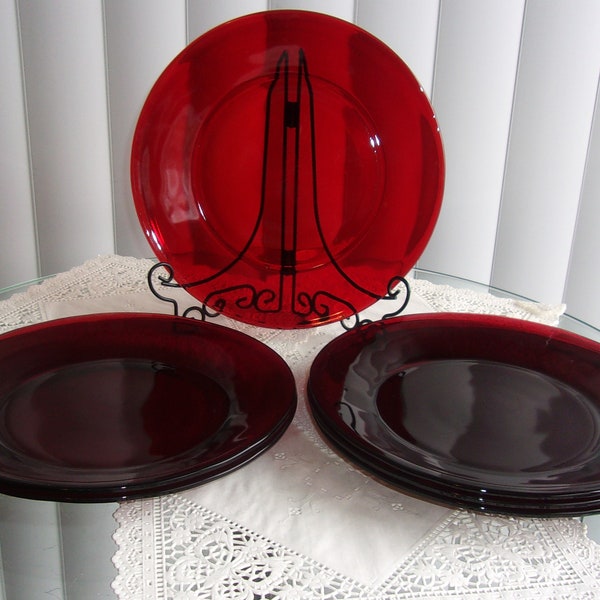 Ruby Red Plate - Etsy