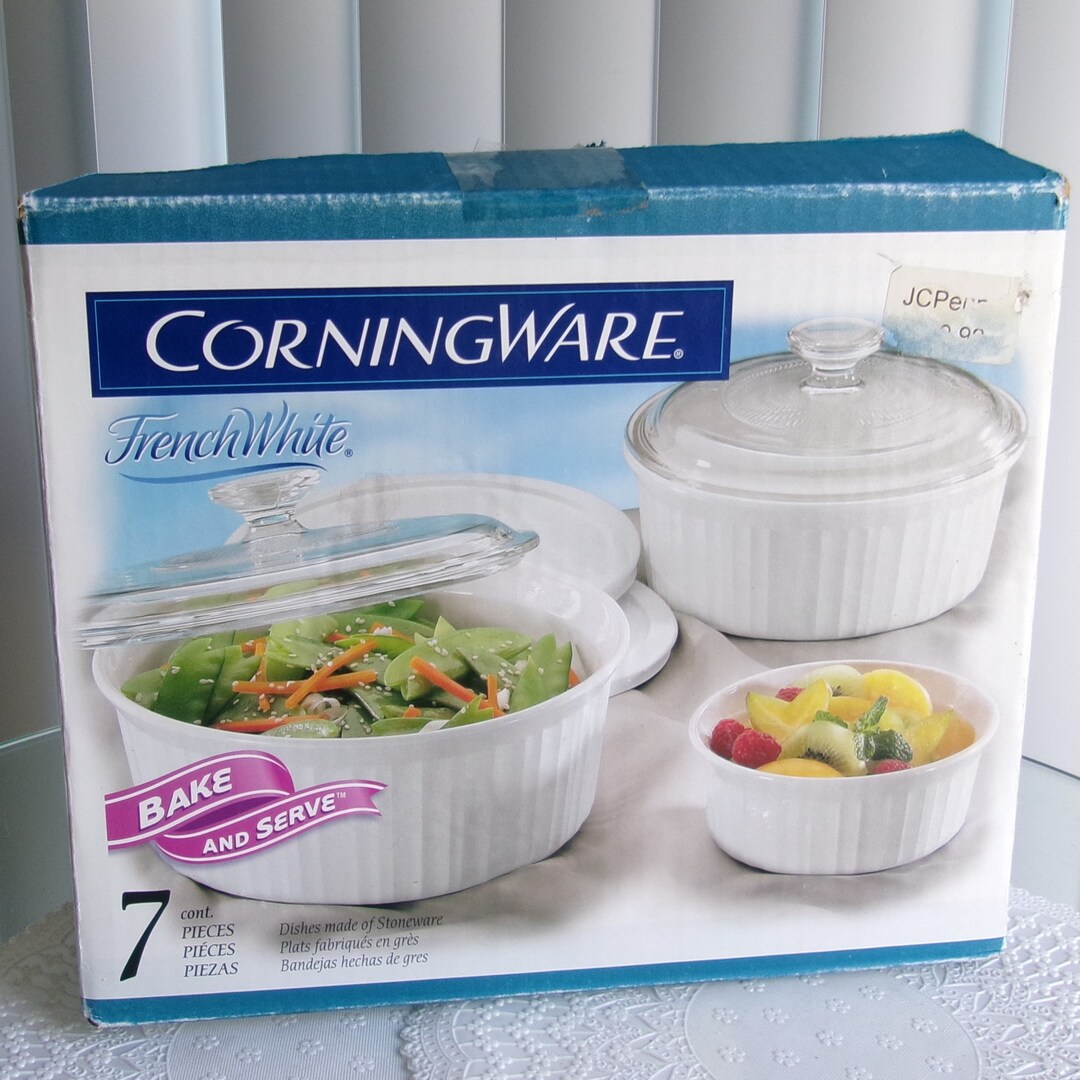 Corning Ware French White Baking Dish Set, New Old Stock - Etsy
