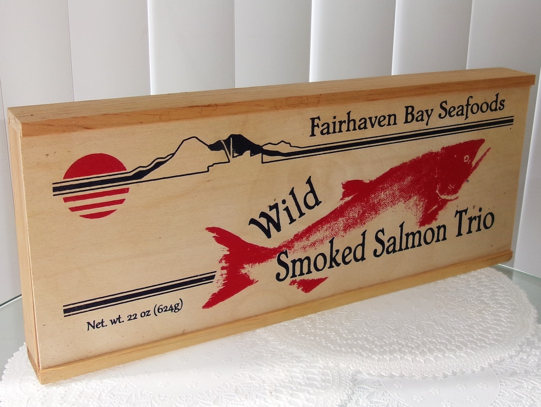 Smoked Salmon Advertising Box, Great Graphics - Etsy