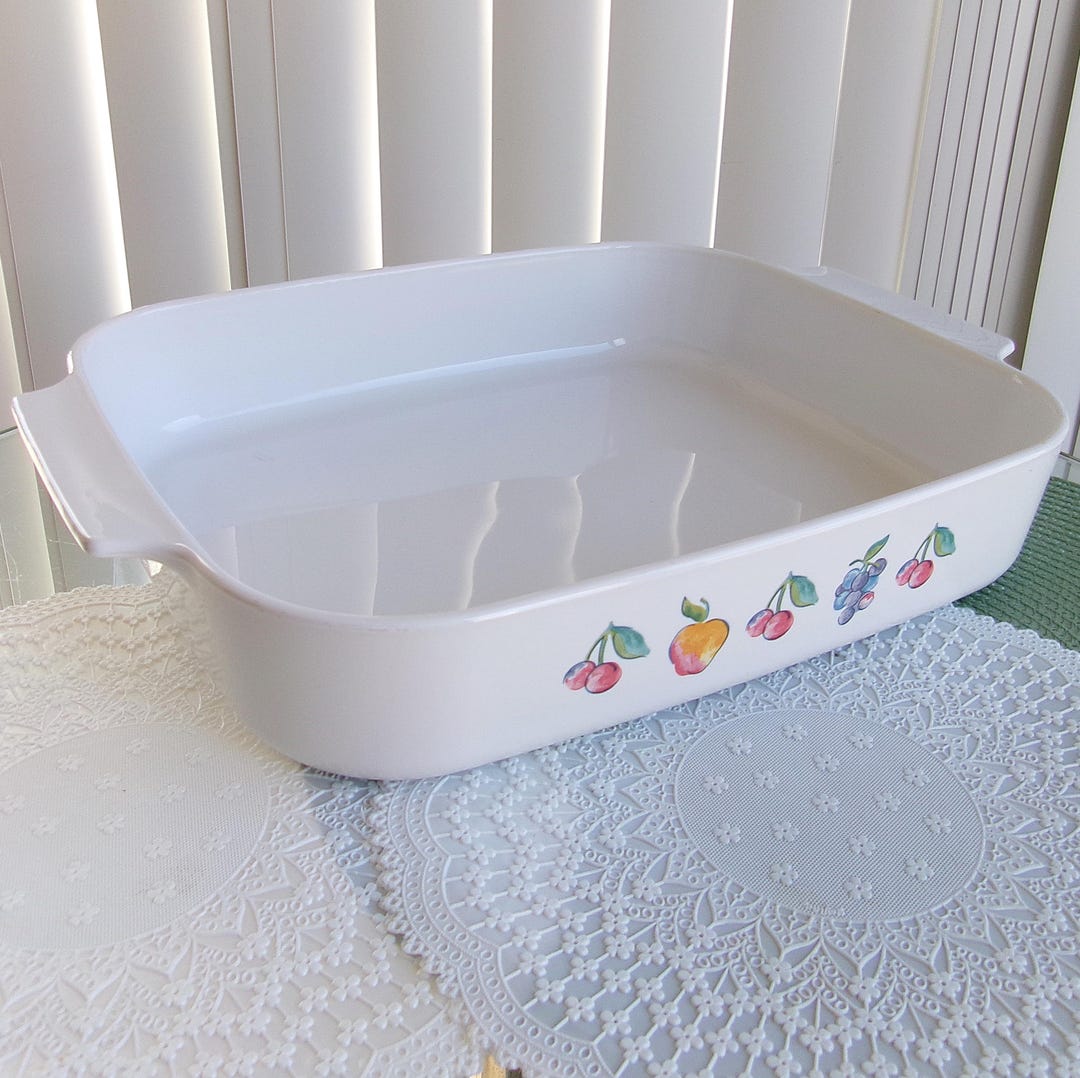 Corning Ware Roaster, Lasagna Pan, Fruit Basket Pattern - Etsy