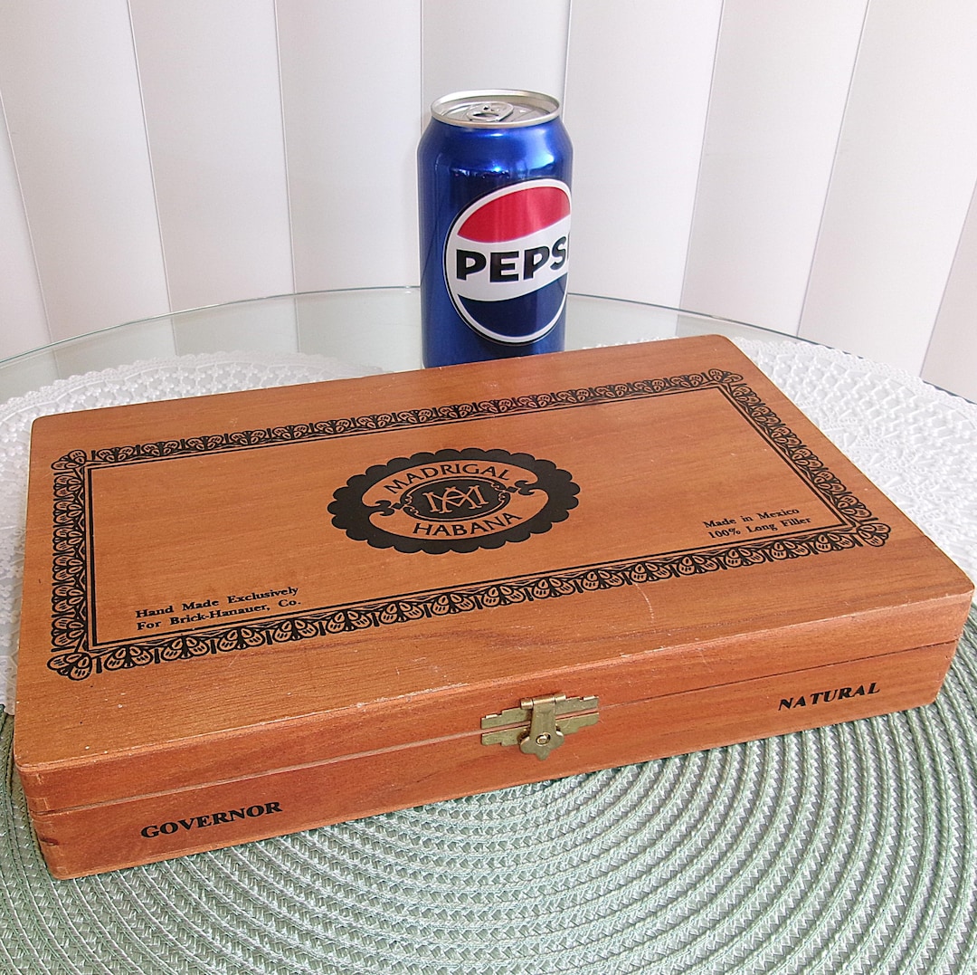 Vintage Wood Cigar Box, Madrigal Habana - Etsy