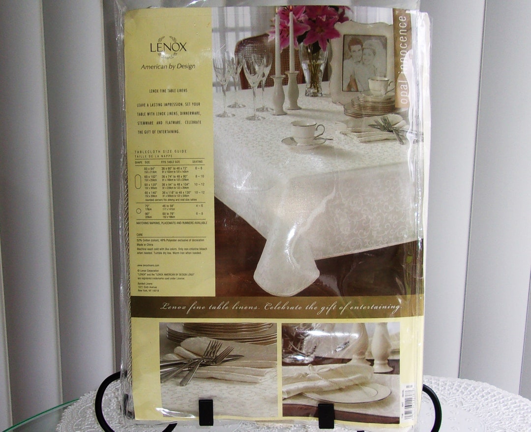 Lenox Linen Tablecloth, 60 X 84, New in Package - Etsy