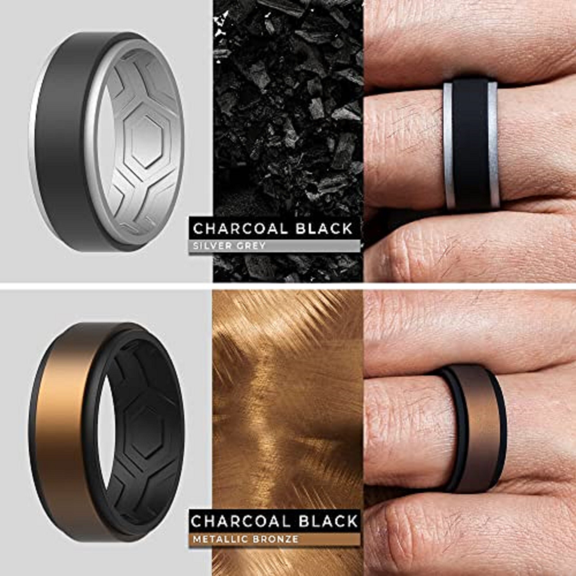 Silicone Metal Ring - Etsy