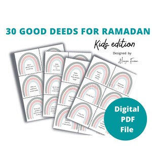 Ramadan Calendar 30 Good Deeds Cards for Kids Calendar - Etsy