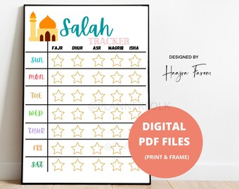 Muslim Prayer Chart for Kids - Etsy