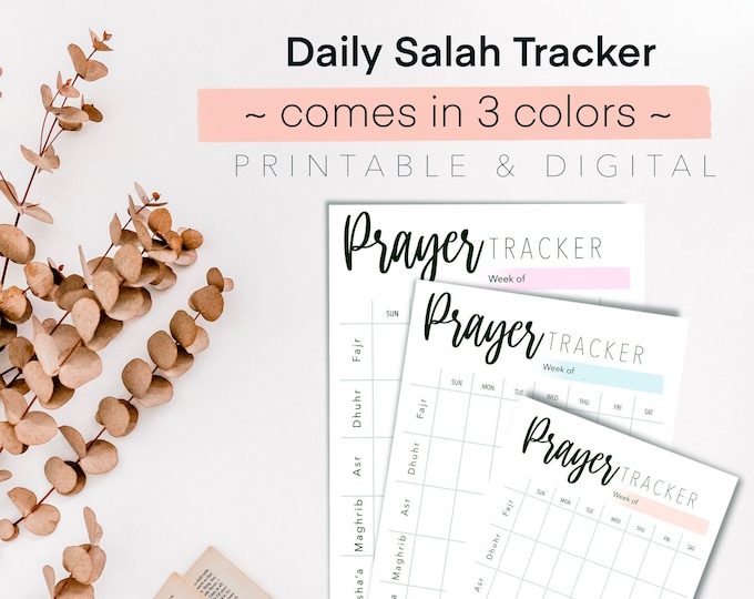 Muslim Children's Prayer Tracker Salah Tracker Printable - Etsy UK
