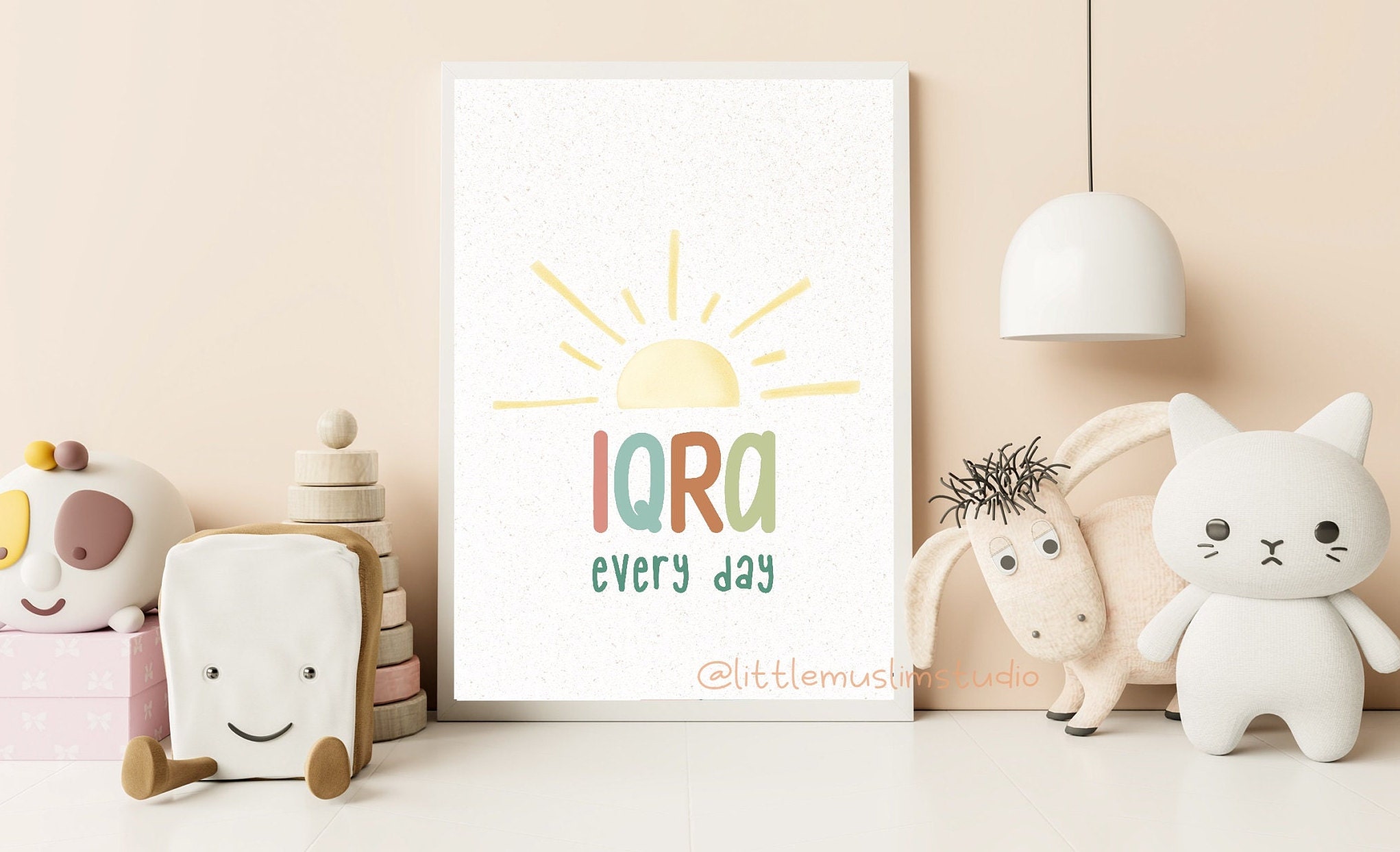Islamic Wall Art Iqra Everyday Printable Muslim Nursery Decor Kids ...
