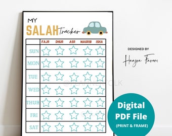 Muslim Boys Prayer Chart, Salah Tracker Printable, Prayer Chart for ...
