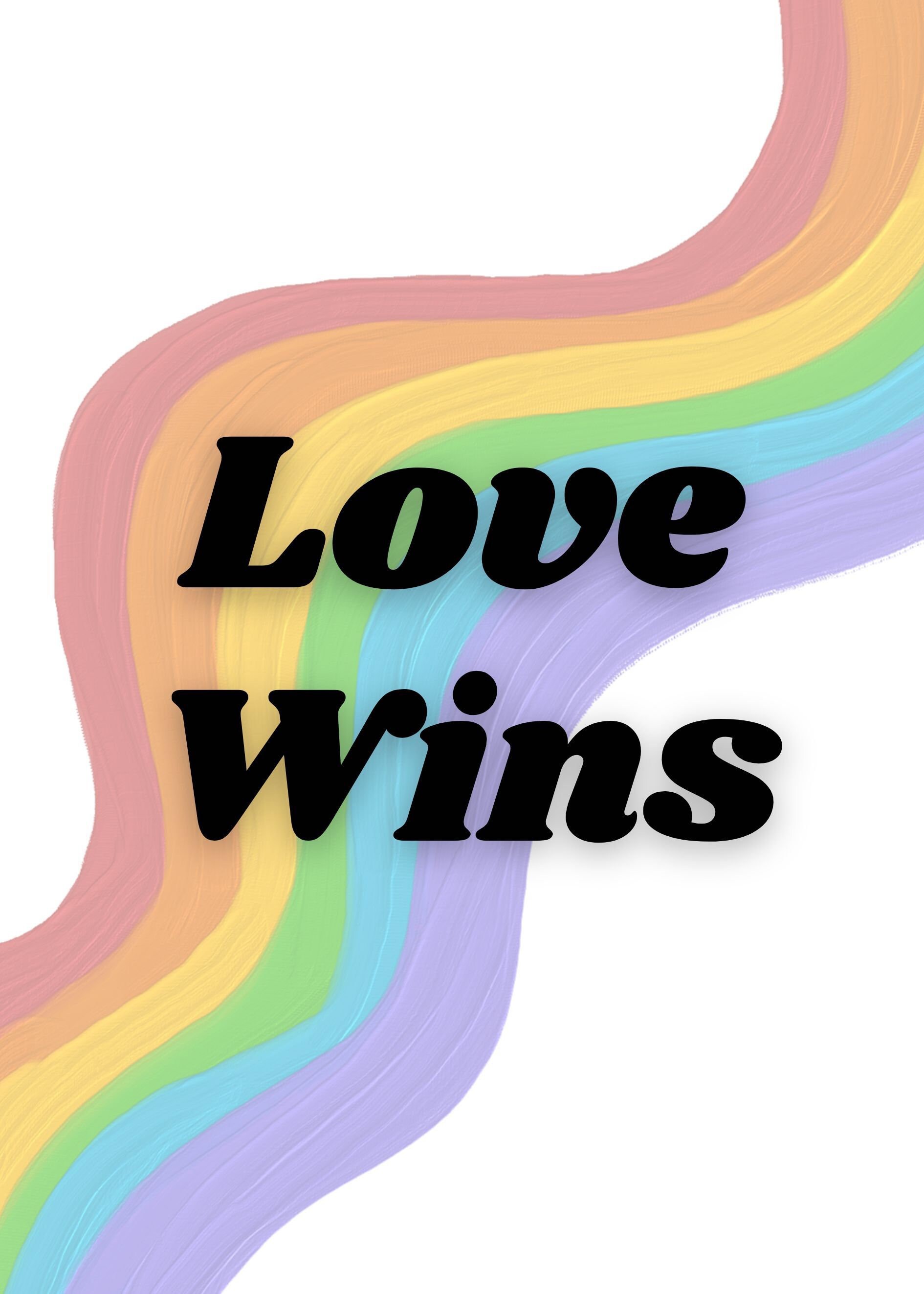 Love Wins LGBTQ Instant Digital Download Art Print, LGBTQ Pride Month ...
