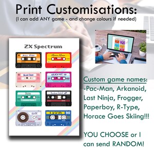 RETRO GAMING Art Print - Wall Poster ZX Spectrum, Atari, C64 Commodore ...