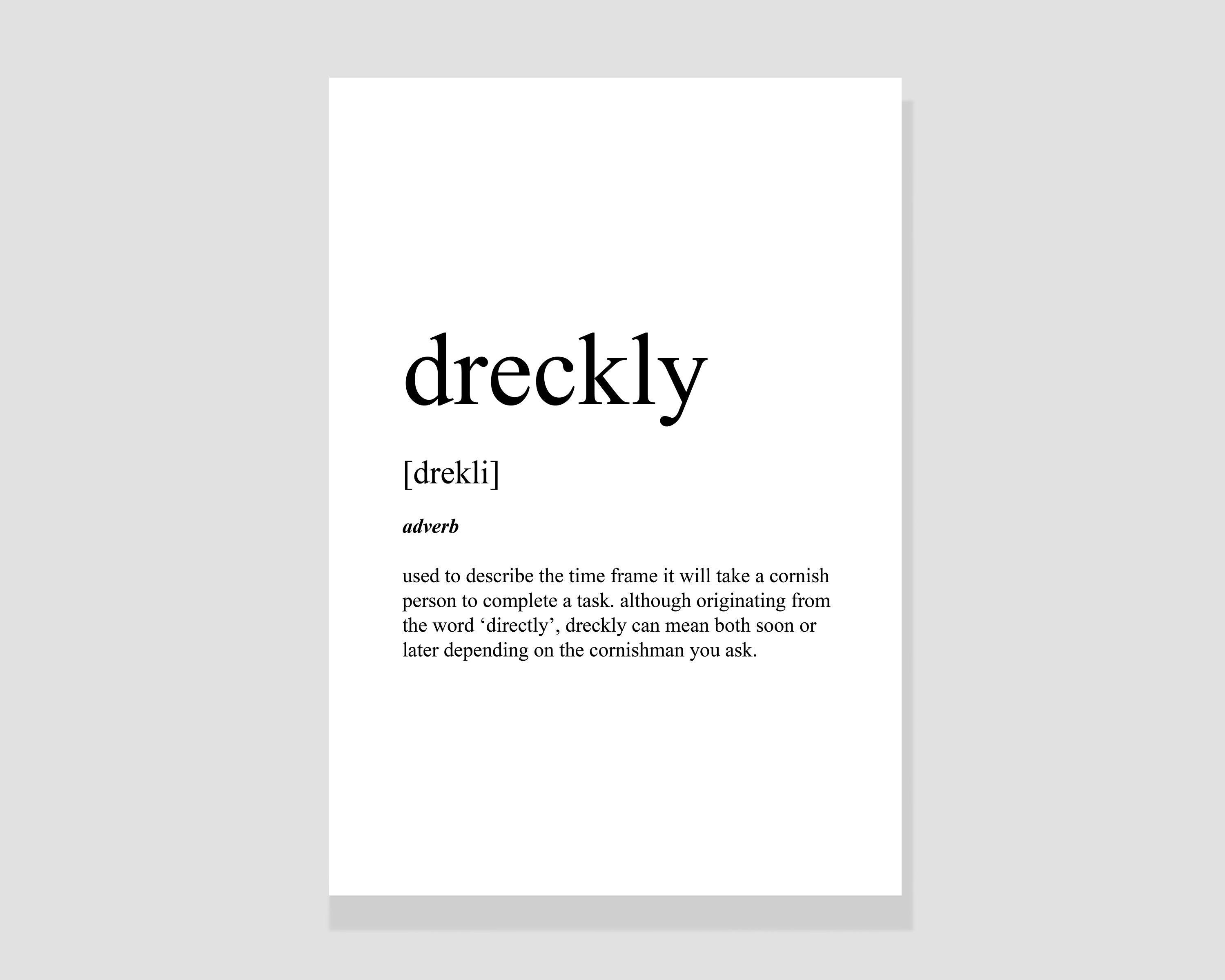 CORNISH LANGUAGE Wall Art Print A3 A4 Many Sizes Free - Etsy UK