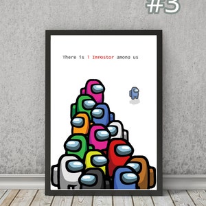 AMONG US POSTERS Wall Decor Gamer Boys Girls Bedroom Print Wall Art ...