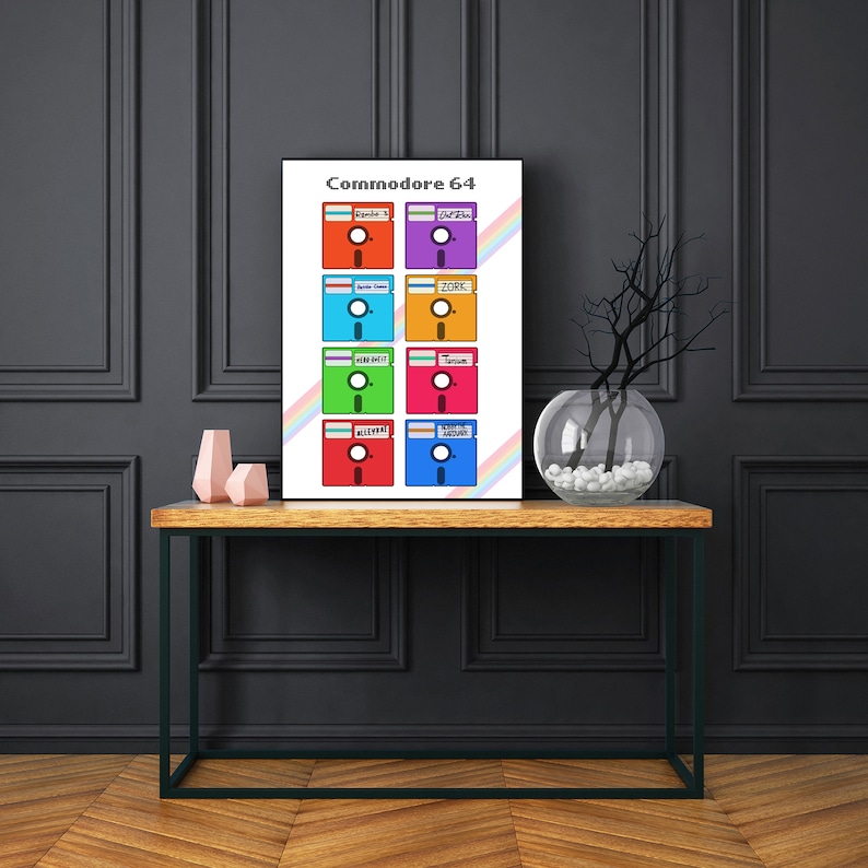 RETRO GAMING Art Print - Wall Poster ZX Spectrum, Atari, C64 Commodore ...