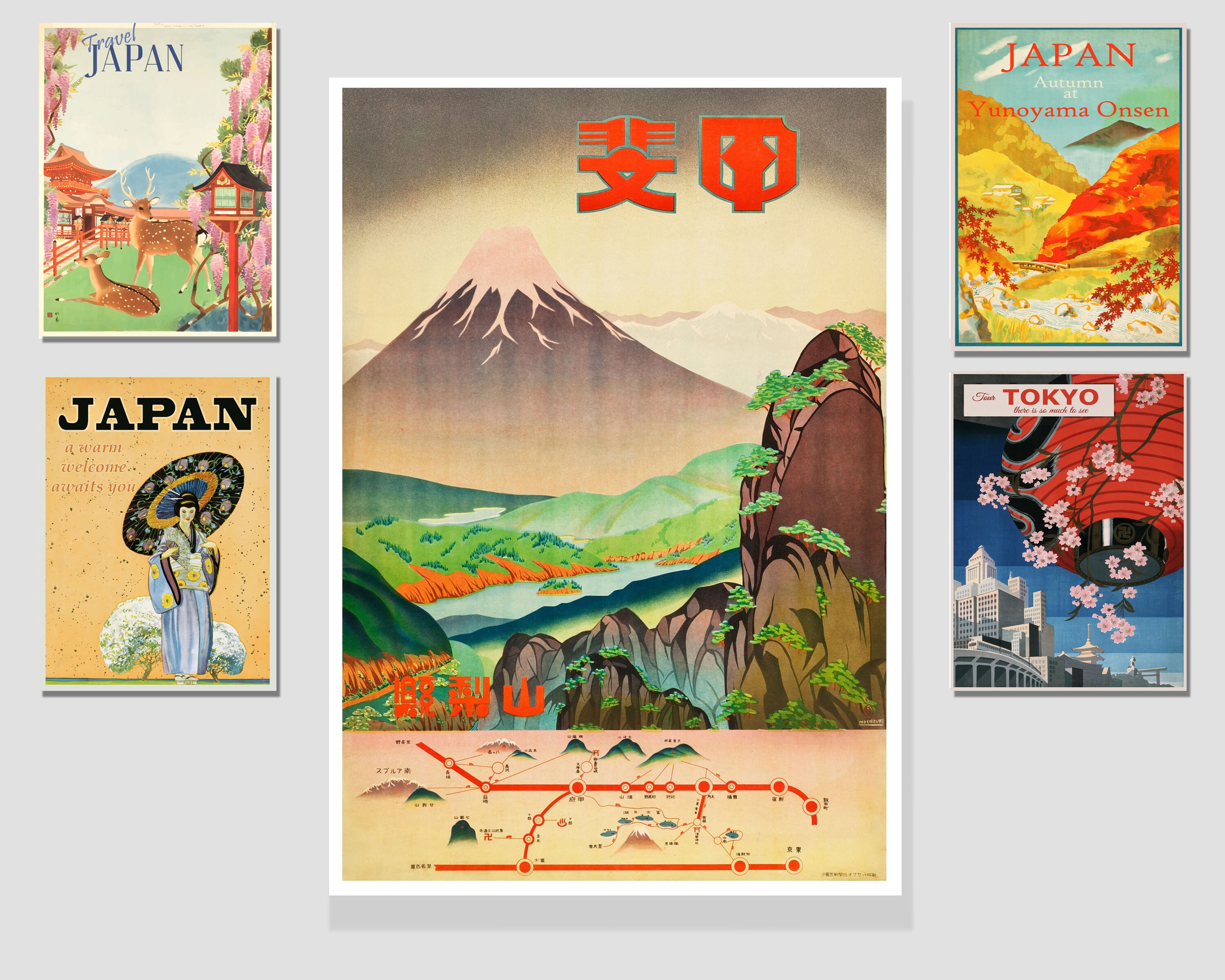 JAPAN Travel poster prints Visit Japan Print wall art - Etsy.de