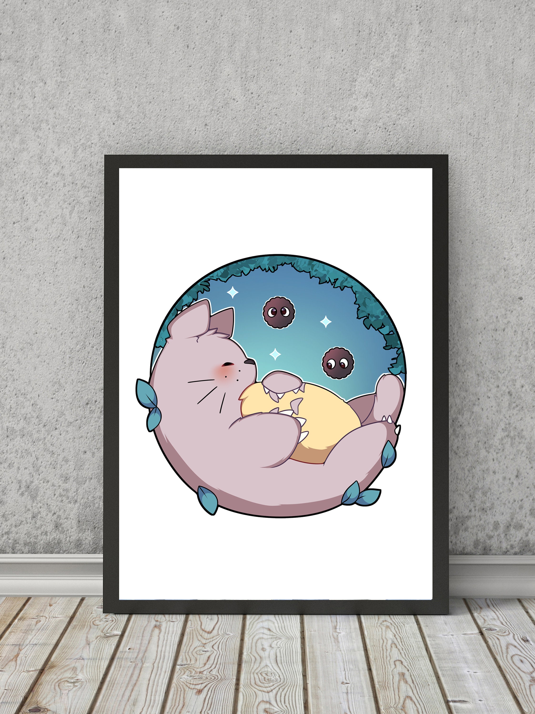 Printed Wall Art Studio Ghibli Fanart Ready to Frame | Etsy UK