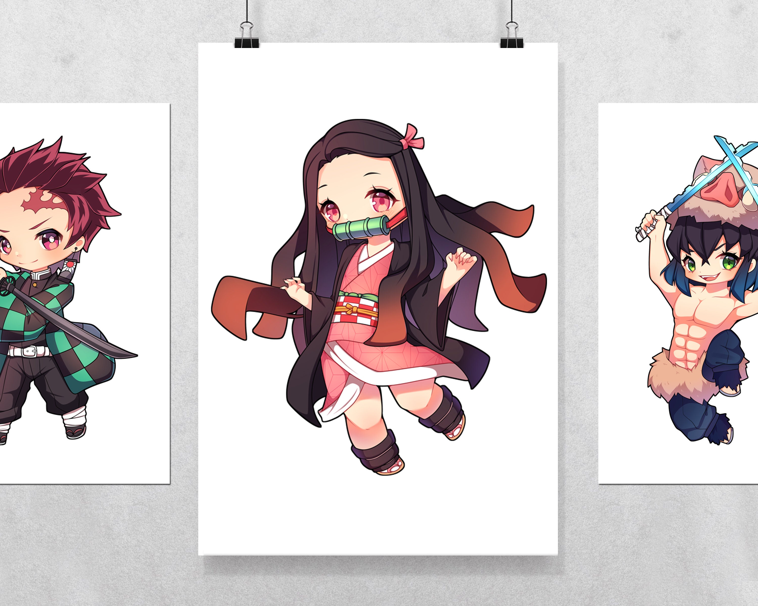 Printed Wall Art Demon Slayer Fanart Ready to Frame Boys - Etsy