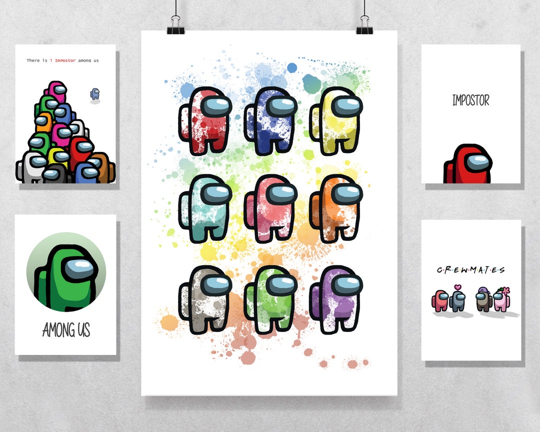 Among Us Print: Gamer Bedroom Wall Decor - Etsy