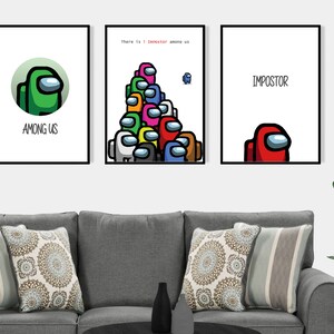 Among Us Print: Gamer Bedroom Wall Decor - Etsy