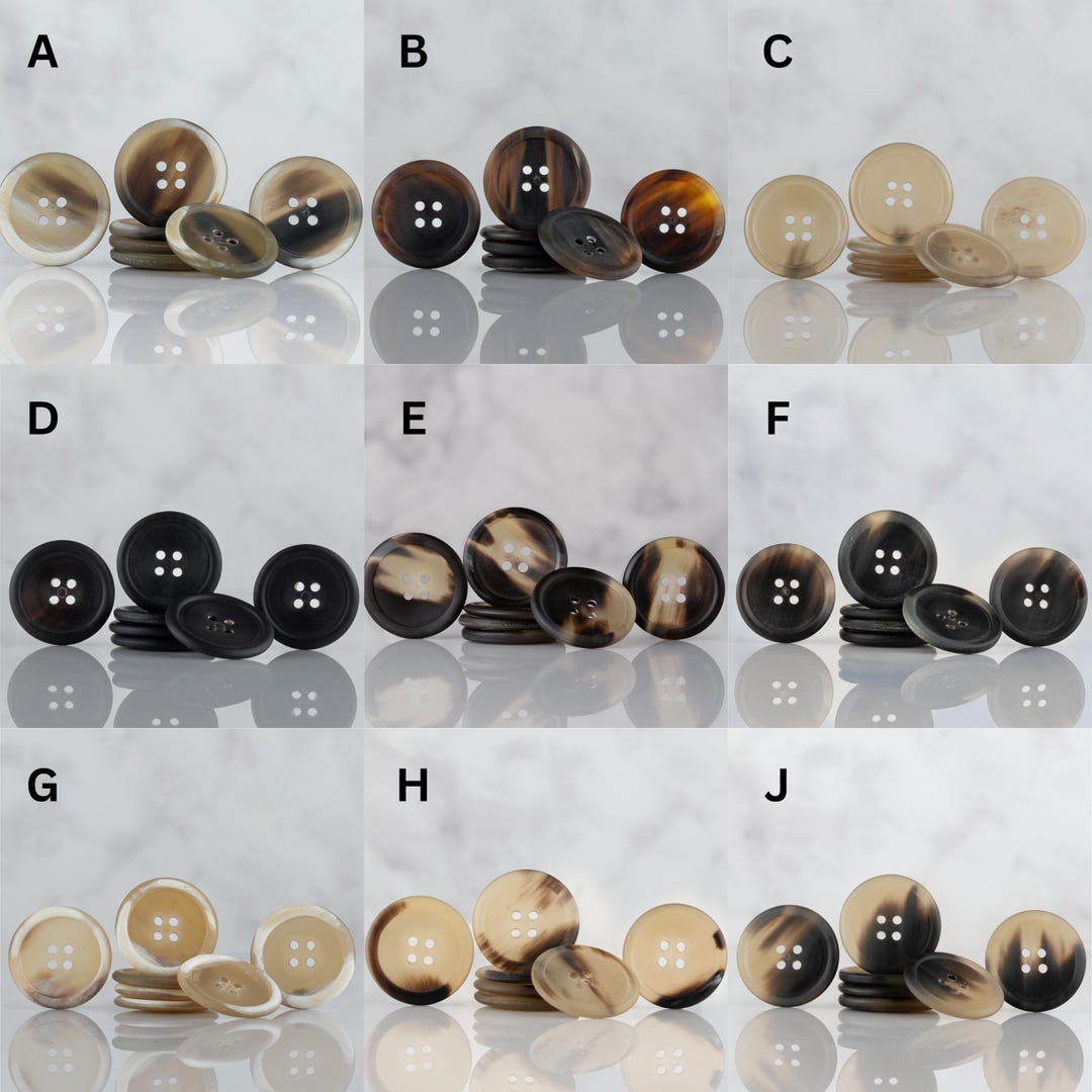 Natural Cow Horn Buttons | Handmade Horn Button | Sewing and Knitting ...