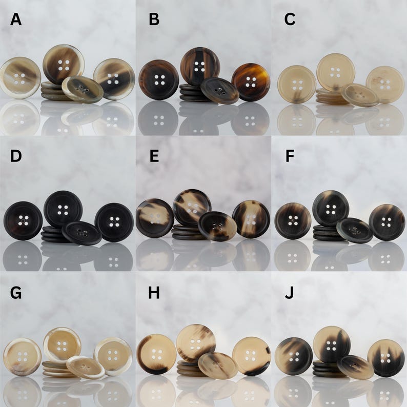 Natural Cow Horn Buttons | Handmade Horn Button | Sewing and Knitting ...