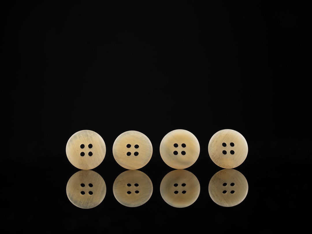 Genuine Horn Buttons in Various Sizes, Yellow and White Fancy Buttons ...