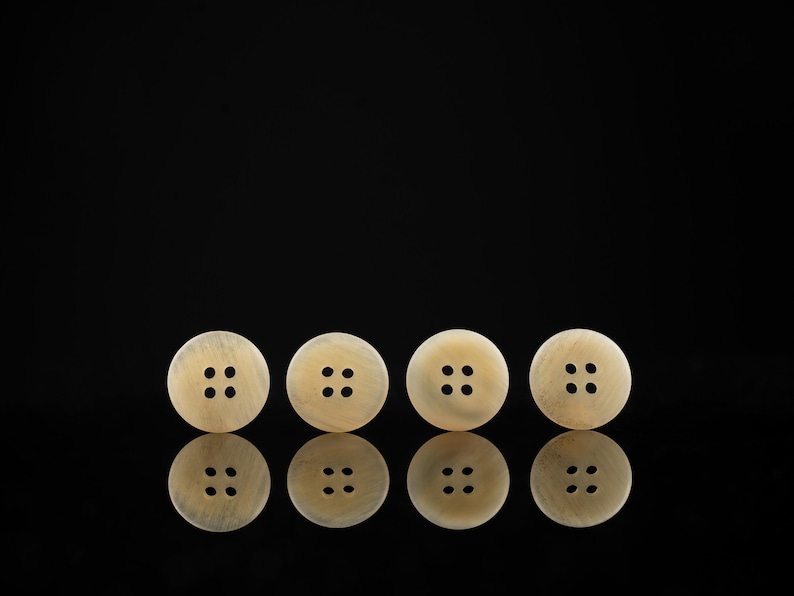 Genuine Horn Buttons in Various Sizes, Yellow and White Fancy Buttons ...