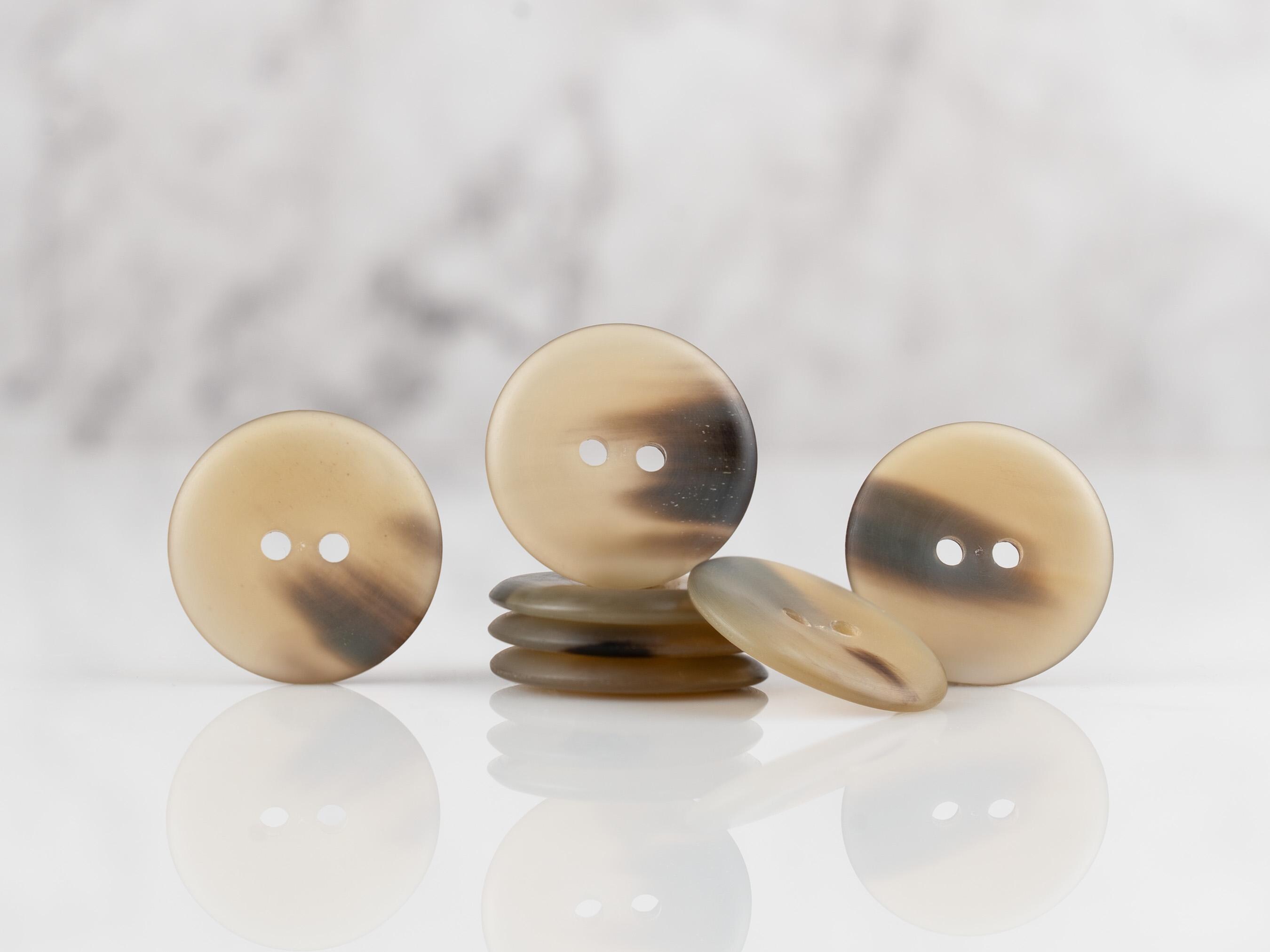 Real Horn Buttons: Unique 2-hole Design, Cardigan, Blazer, and DIY ...