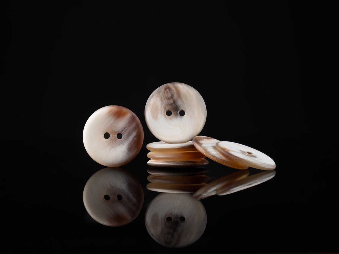 Genuine Horn Buttons in Various Sizes, White Fancy Buttons for Sewing ...