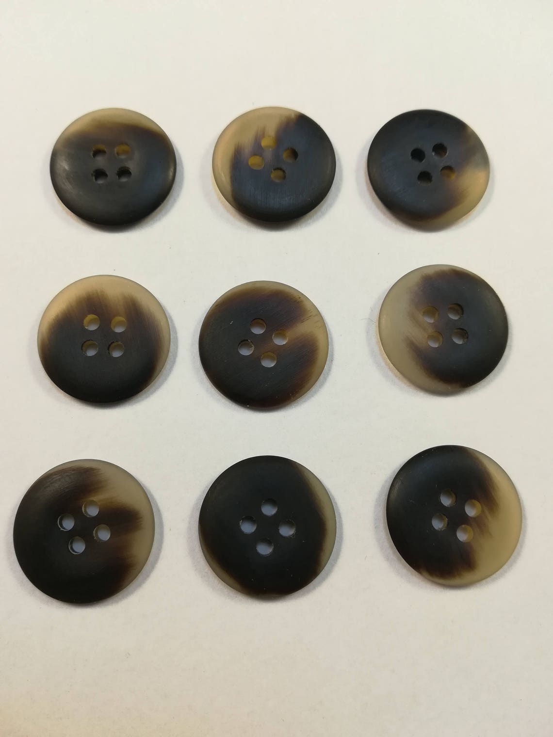 9 Pcs. Natural Real Horn Buttons 4 Hole 20 Mm/0.79 Inches / - Etsy ...
