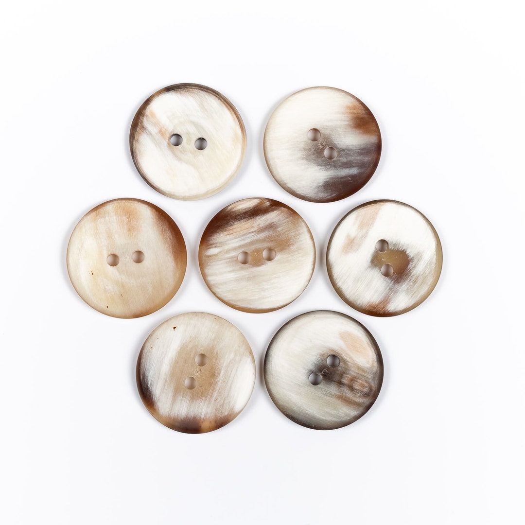 Genuine Horn Buttons in Various Sizes, White Fancy Buttons for Sewing ...