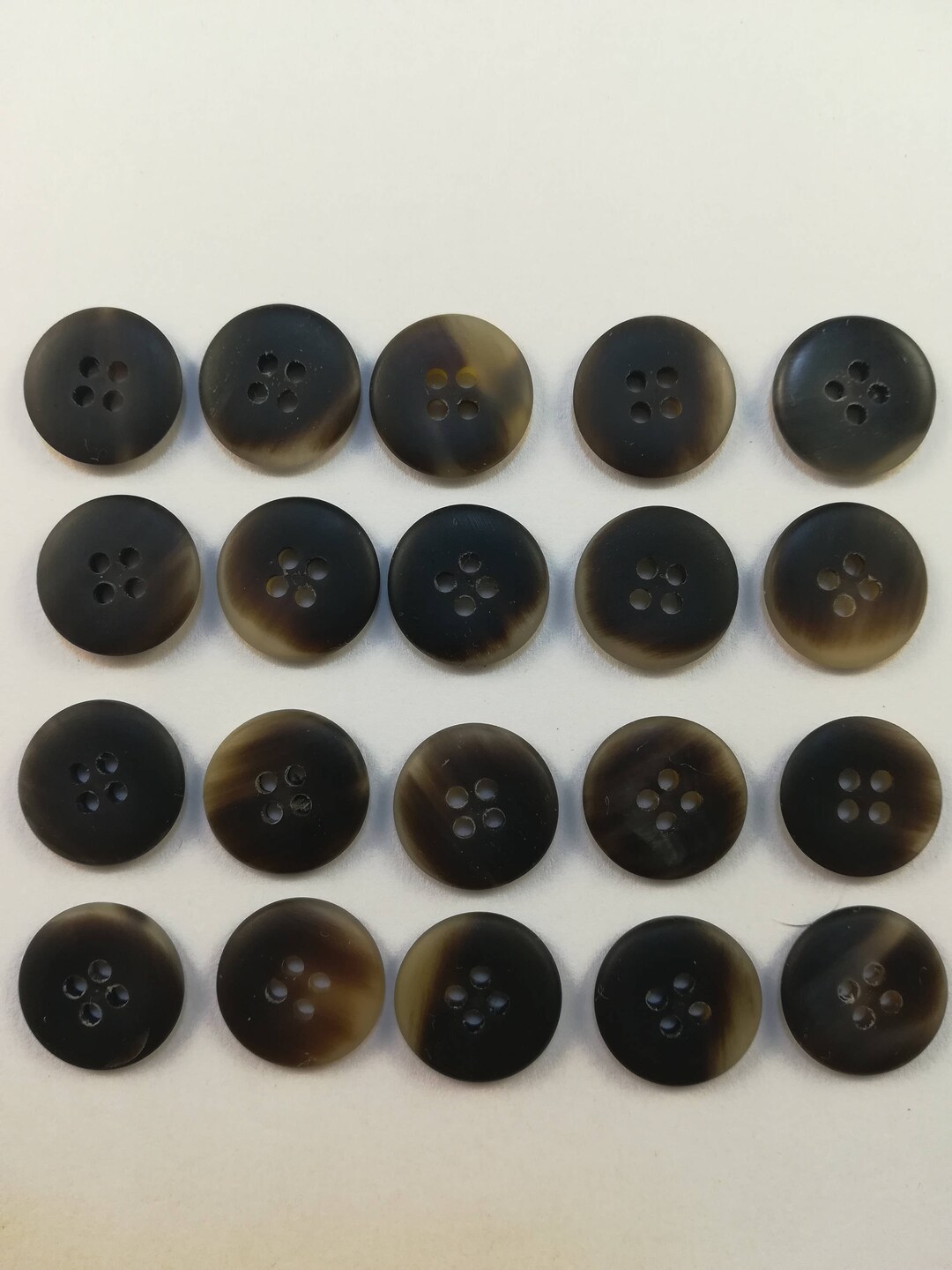 15 Mm. Natural Real Horn Buttons 4 Hole.06 Inches. 20 Pcs. - Etsy