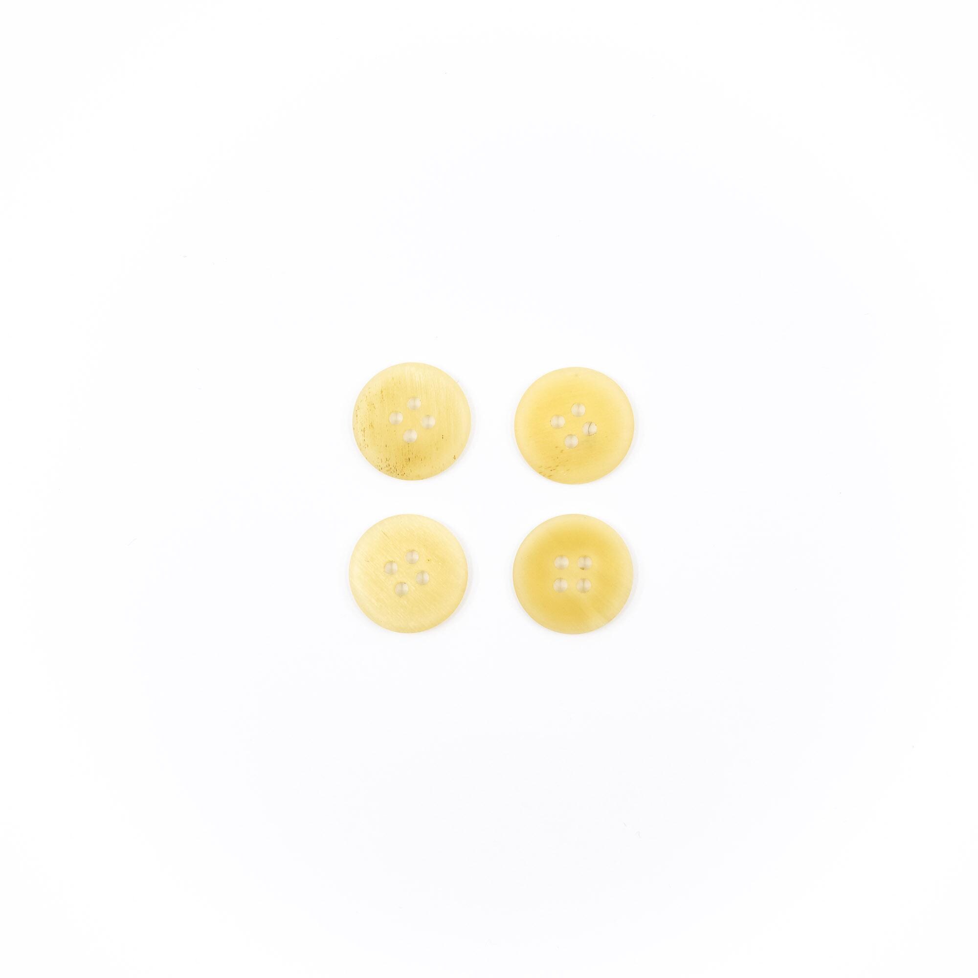 Genuine Horn Buttons in Various Sizes, Yellow and White Fancy Buttons ...