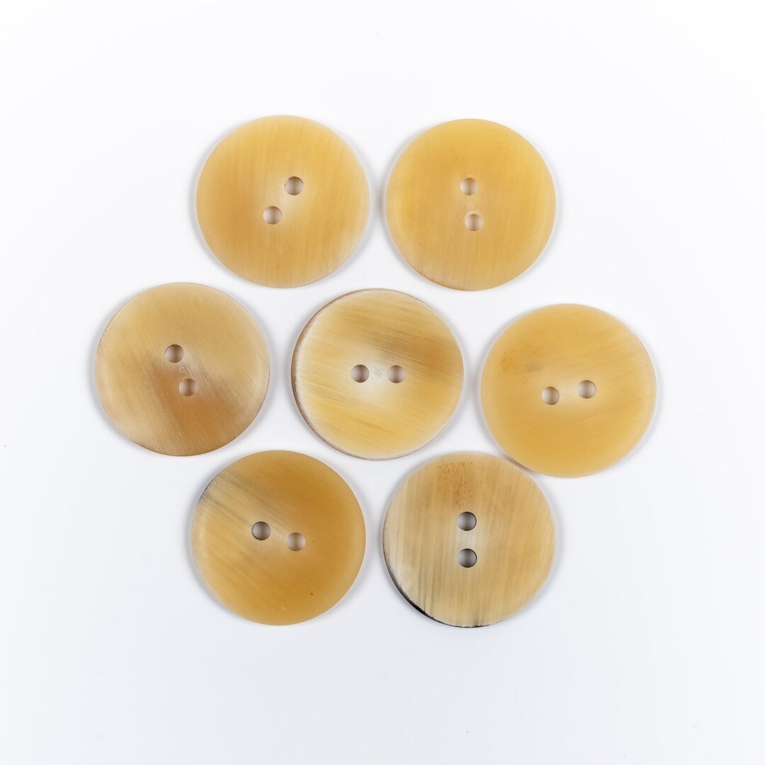 Genuine Yellow Horn Buttons in Various Sizes, White Fancy Buttons for ...