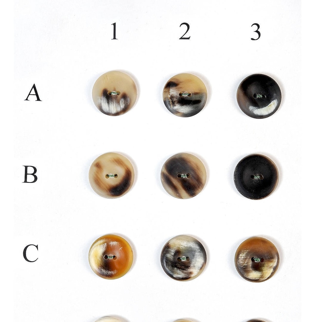 Natural Real Horn Buttons 2 Hole. Brown - Etsy