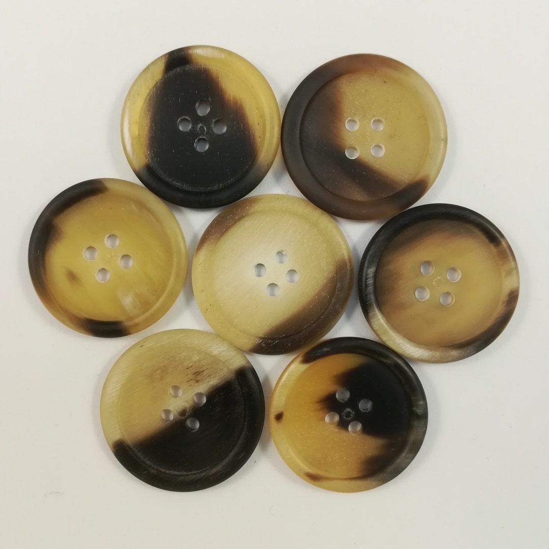 Horn Buttons With Rim/10-28 Mm./ 4 Holes - Etsy