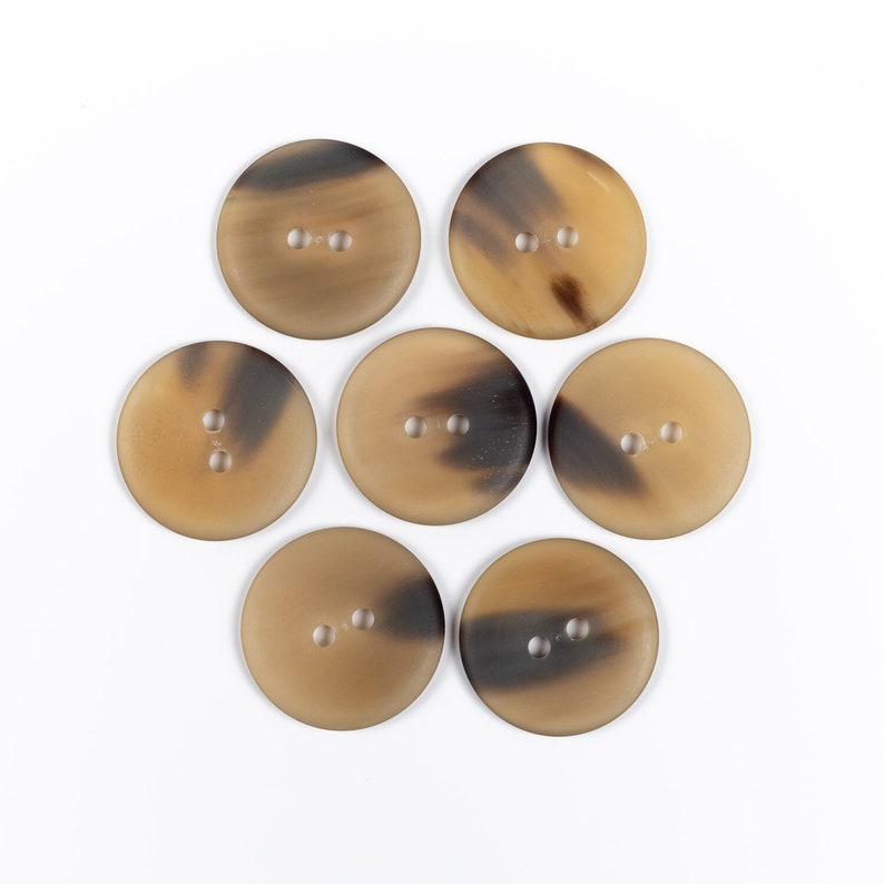 Real Horn Buttons: Unique 2-hole Design, Cardigan, Blazer, and DIY ...