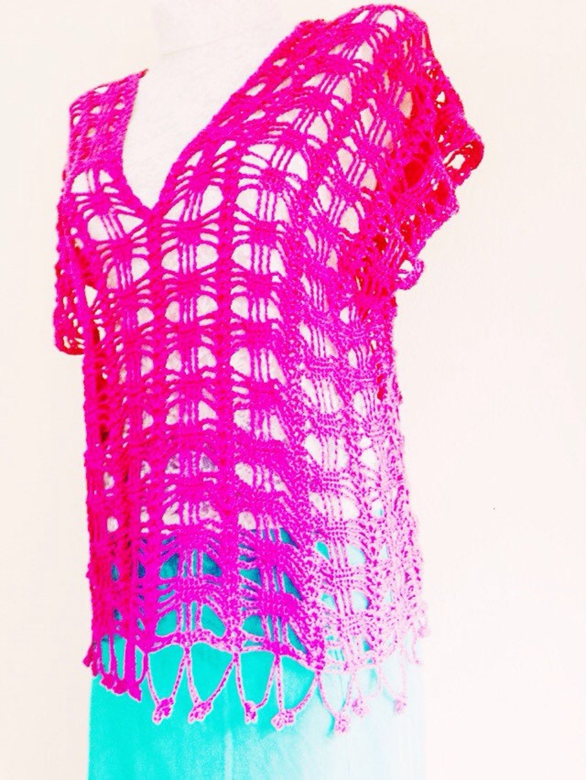 Easy Pattern Crochet Adult Top Women Easy Crochet Top Women Crochet Vest Beginner Crochet