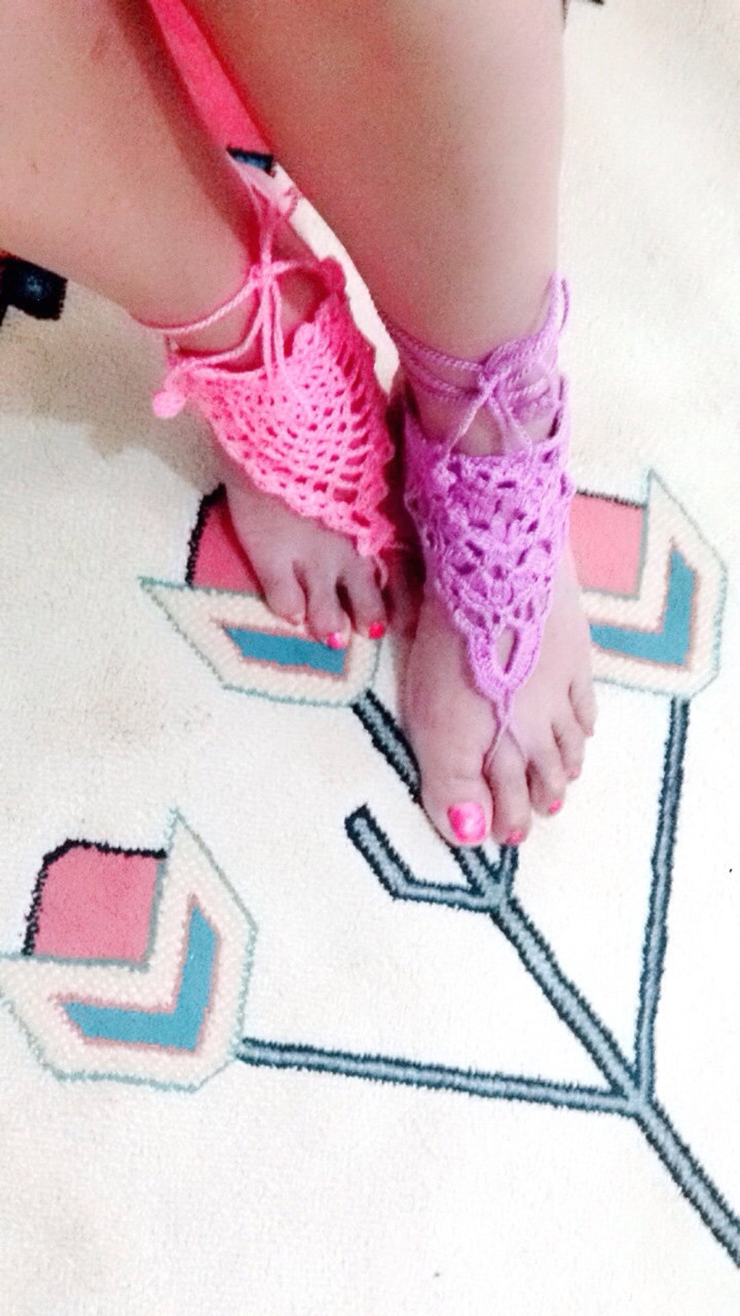 Barefoot Sandals Crochet Pattern, DIY Tutorial Bare Foot Sandals Beach ...